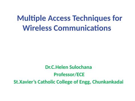 Multiple Access Techniques Ppt