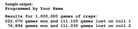 Solved Modify The Craps Program From Chapter 6 Pages