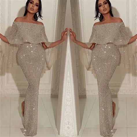 Wantmove женское длинное платье Es сексуальное с одной шеей с оборками обшитое на груди