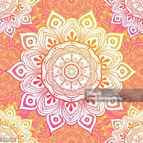 꽃 동기와 원활한 민족 패턴입니다 만다라 직물 및 종이 위한 양식된 인쇄 템플릿입니다 Boho 세련 된 디자인입니다 여름 패션입니다 기하 도형에 대한 스톡 벡터 아트 및