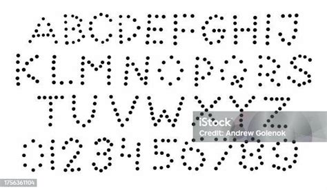 서클 샷 도트 홀 블랙 영어 A To Z 알파벳 라틴어 Abc 글꼴 및 숫자 0에서 9 세트 흰색 배경에 고립 된 낙서 손으로 그린 스타일에 벡터 그림 어린이 책 로고 장식