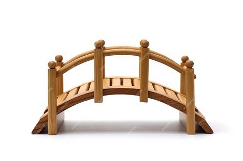 Premium Ai Image A Small Wooden Bridge With A Small Bridge On It