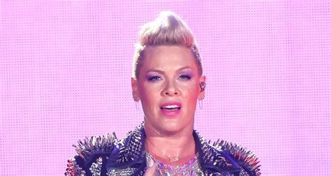 Pink Postpones Next Four Shows On Summer Carnival Tour Pink Just Jared Celebrity News And