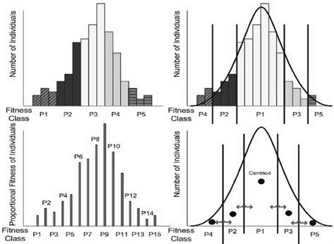 Linear Top Left Gaussian Top Right Fitness Proportional Bottom