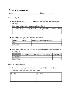 Lewis Dot Structures Intro Worksheet By Dynesse Saling TpT