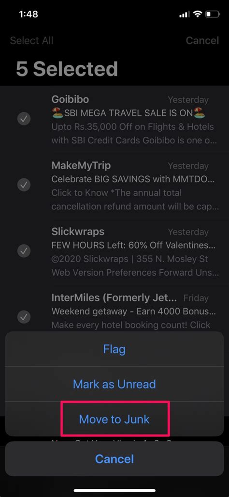 How To Mark Email As Spam On IPhone By Moving To Junk Folder