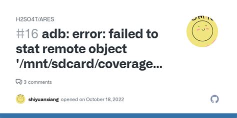 Adb Error Failed To Stat Remote Object Mntsdcardcoveragex No Such File Or Directory