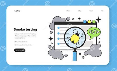 Smoke Testing Technique Web Banner Or Landing Page Software Testing Stock Vector Illustration