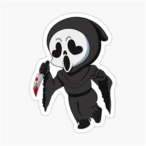 Ghostface Chibi Sticker By LalaLaurie Redbubble
