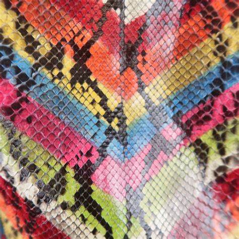 ROBERTO CAVALLI Size S Rainbow Chevron Python Skin Jacket At StDibs Python Chevron