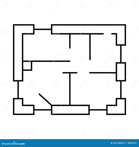 Plan Line Icons Collection Strategy Blueprint Map Proposal Outline Design Scheme Vector
