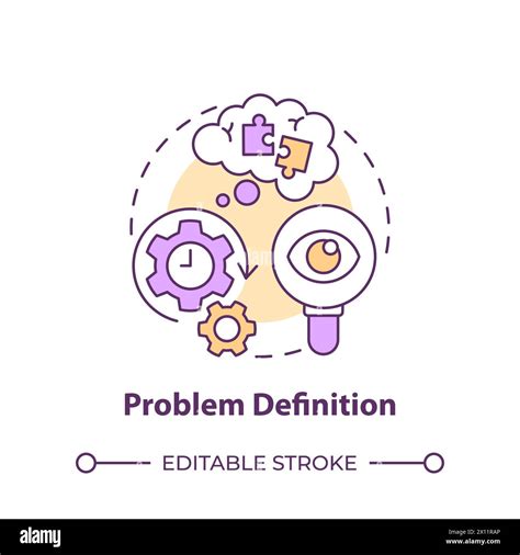 problem definition multi color concept icon stock vector image and art