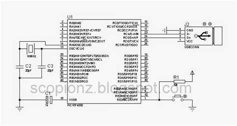 Usb Hid Bootloader Circuit 18f4550 ~ Scorpionz Electronic Circuits And Microcontroller Projects