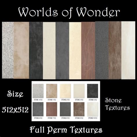 Second Life Marketplace Wow 10 Stone Textures