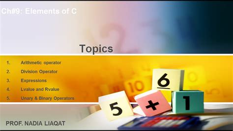 6 Arithmetic Operator Expression Assignment Operator Lvalue Rvalue Unary Binary Youtube