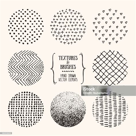 지저분한 손으로 그려진된 텍스처 브러쉬 스트로크 디자인 서식 파일 컬렉션입니다 추상적인 벡터 클립 아트 세트 흰색 배경에 고립입니다 0명에 대한 스톡 벡터 아트 및 기타