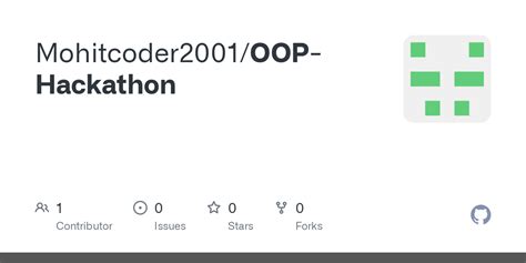 Github Mohitcoder2001oop Hackathon