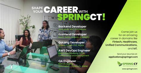 Springct On Twitter We Are Hiring Hiring Jobpost Jobopenings