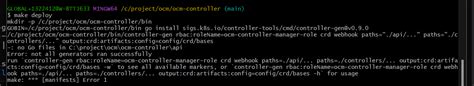 Issue While Deploying Ocm Controller On Windows · Issue 73 · Open