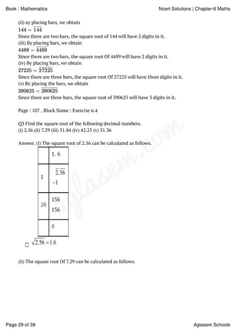 NCERT Solutions Class Maths Chapter Squares And Square Roots