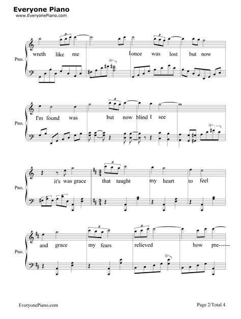 Amazing Grace 奇异恩典五线谱预览 Eop在线乐谱架