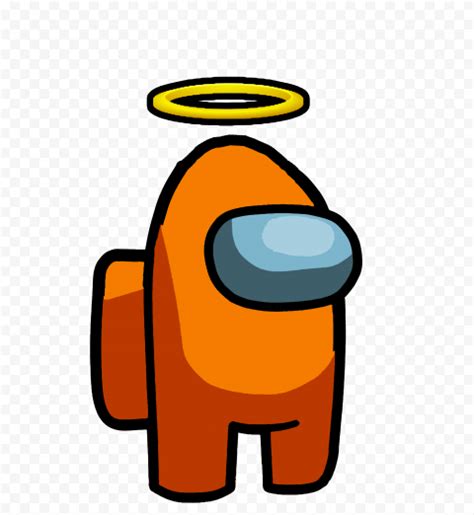 Hd Red Among Us Crewmate Character With Halo On Head Png Citypng