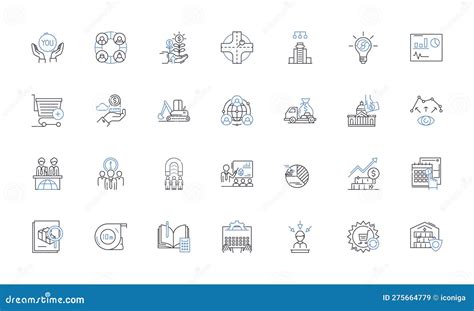 Enterprise Protocols Line Icons Collection Security Integration