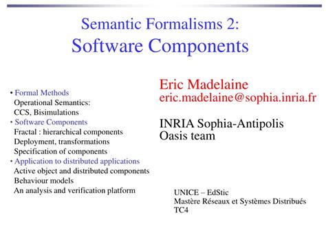 ppt semantic formalisms 2 software components powerpoint