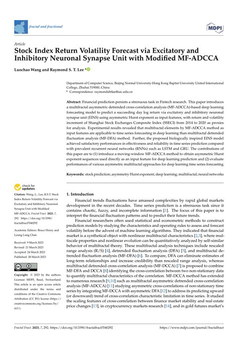 Pdf Stock Index Return Volatility Forecast Via Excitatory And