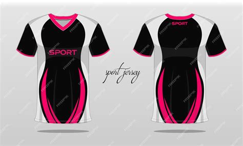 스포츠 저지와 티셔츠 템플릿 스포츠 저지 디자인 벡터입니다 축구를 위한 스포츠 디자인 프리미엄 벡터
