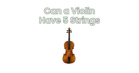 Can A Violin Have 5 Strings All For Turntables