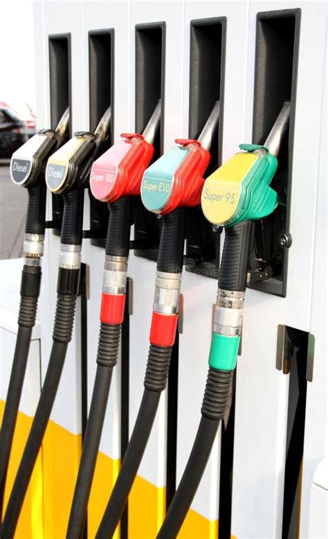 Gas Station With Different Types Of Fuel Stock Image Image Of Power Economy
