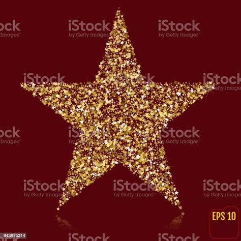 휴가 배경에 골드 스타입니다 벡터 골든 스타 색종이 개념 0명에 대한 스톡 벡터 아트 및 기타 이미지 0명 3차원 형태 그림자 Istock