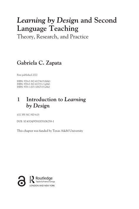 PDF Introduction To Learning By Design