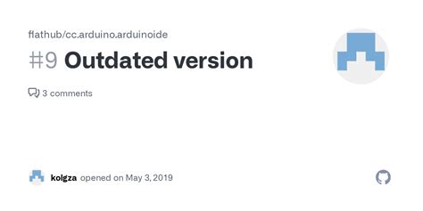 Outdated Version · Issue 9 · Flathubccarduinoarduinoide · Github