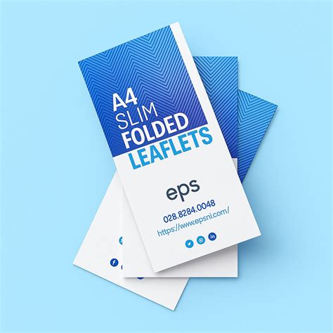 A4 Slim Folded Leaflet Eps Ltd Ecclesville Printing Services