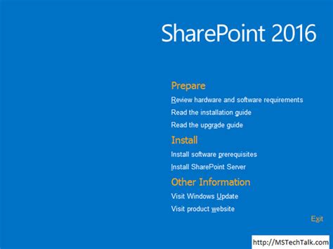 Sharepoint 2016 Installation Ms Technology Talk