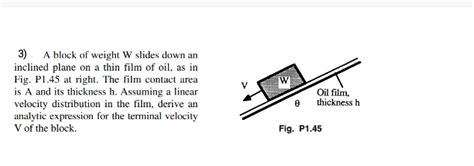 A Block Of Weight W Slides Down An Inclined StudyX