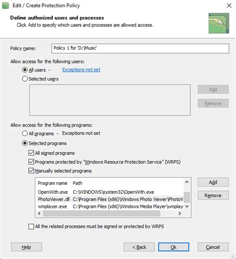 Creating Policy Based On File Types