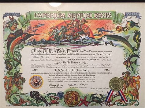 Navy Shellback Certificate