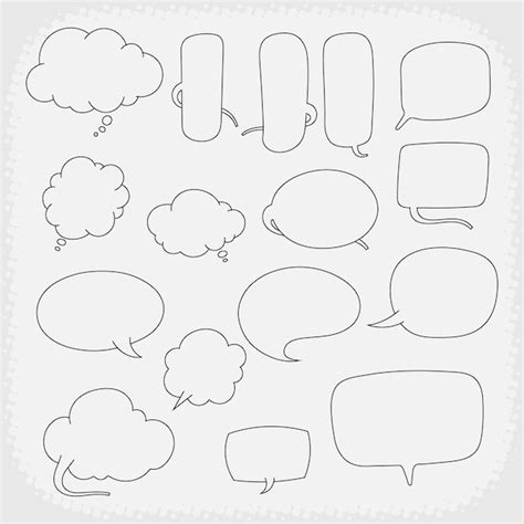 Premium Vector Hand Drawn Black Outline Chat Bubble Doodle