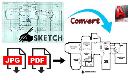 Convert Pdf Blueprint Sketch To Autocad Cad Dwg By Abdraftmaster Fiverr