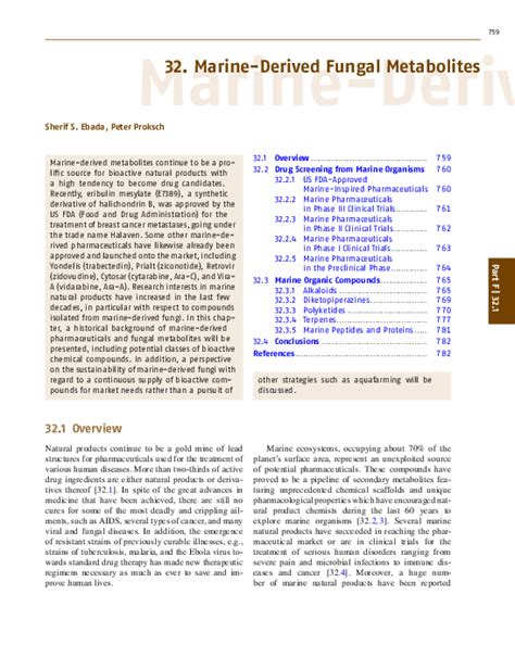 Pdf Marine Derived Fungal Metabolites