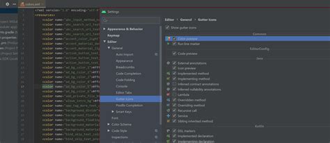 Android Studio 40 Color Previews Stack Overflow