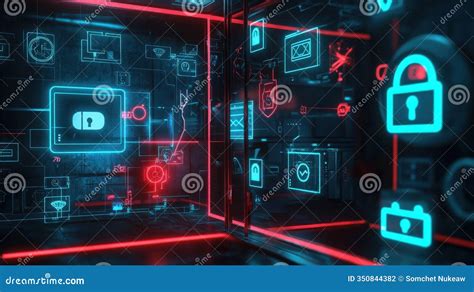 Digital Security System Visualization Virtual Environment Technology