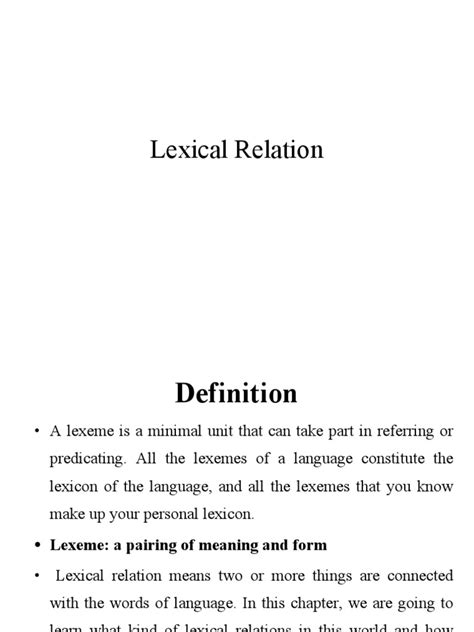 Lexical Relation Pdf Syntax Interpretation Philosophy