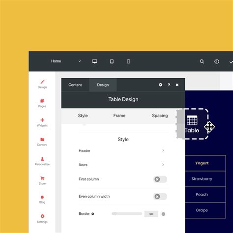 Table Maker Widget Web Design Resources Web Design Coding