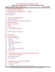 Project Solution Pdf CSUN Department Of Computer Science COMP Data Structures And