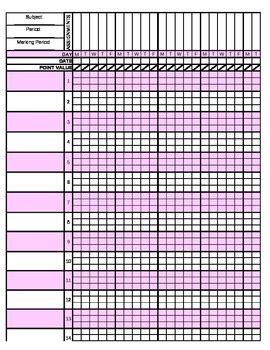 Line Gradebook Template By Cynthia Martine Teachers Pay Teachers