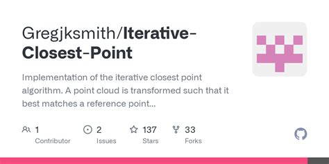 Iterative Closest Point Defs And Types H At Master Gregjksmith